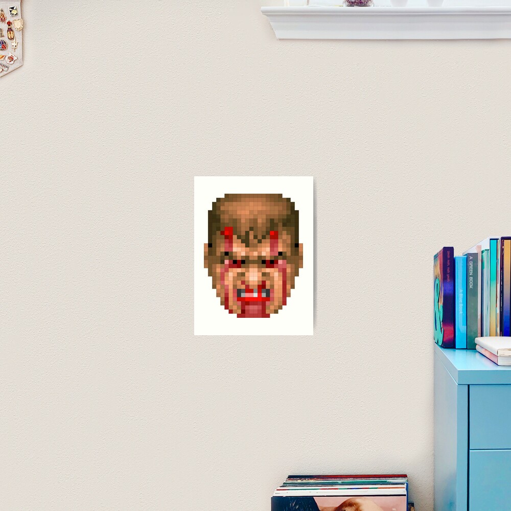 "DOOM HEALTH INDICATOR FACE.2" Art Print for Sale by GlewPrint | Redbubble