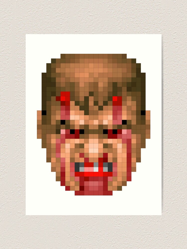 "DOOM HEALTH INDICATOR FACE.2" Art Print for Sale by GlewPrint | Redbubble