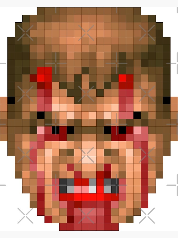"DOOM HEALTH INDICATOR FACE.2" Poster for Sale by GlewPrint | Redbubble