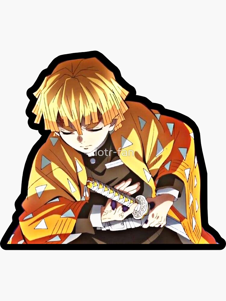 "Zenitsu ~ Demon Slayer" Sticker for Sale by lotr-fan | Redbubble