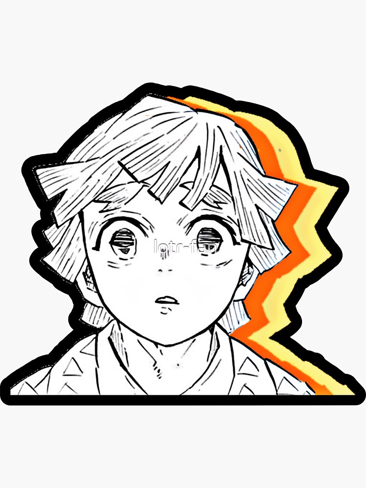 "Zenitsu ~ Demon Slayer" Sticker for Sale by lotr-fan | Redbubble