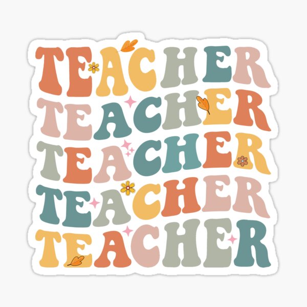 "Groovy Teacher Inspirational Colorful Back to School Vibes for men and ...