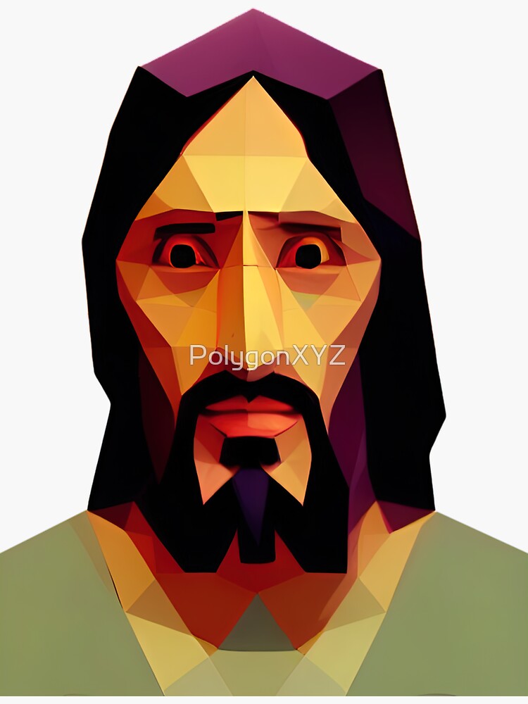 "Angry Jesus" Sticker for Sale by PolygonXYZ | Redbubble