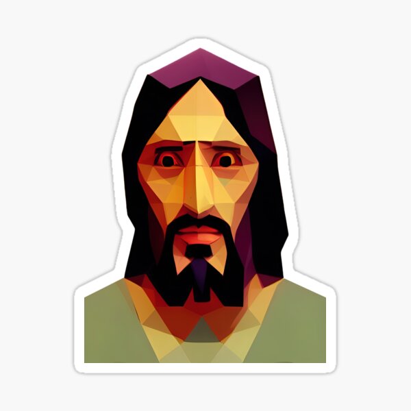 "Angry Jesus" Sticker for Sale by PolygonXYZ | Redbubble