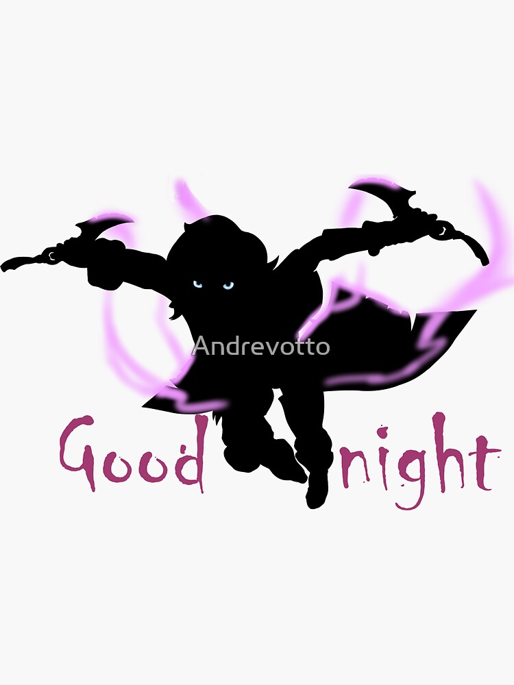 "Goodnight!!" Sticker for Sale by Andrevotto | Redbubble