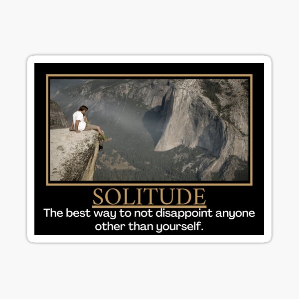 "Solitude- Demotivational Poster" Sticker for Sale by DesignsByDaddy ...