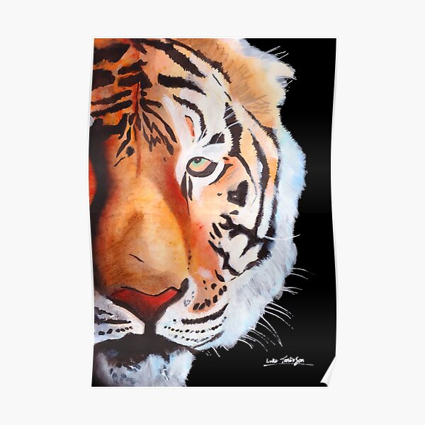 "Tiger Face" Poster by lucafon18 | Redbubble