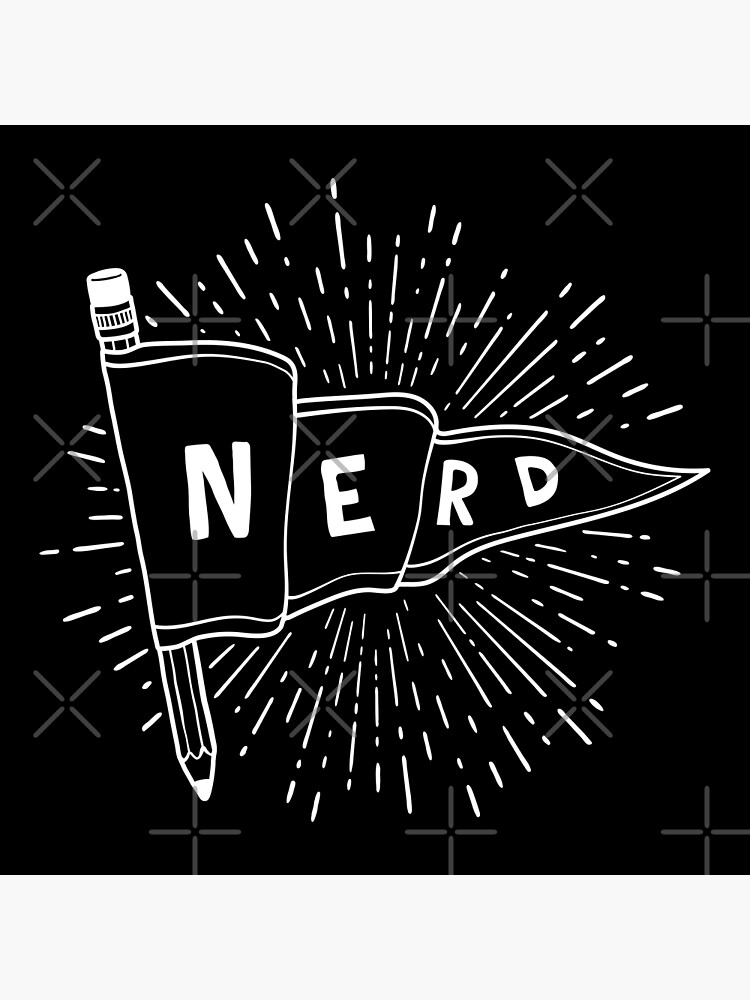 "Nerd and Proud - Pencil Flag Banner Pennant for artists, animators ...