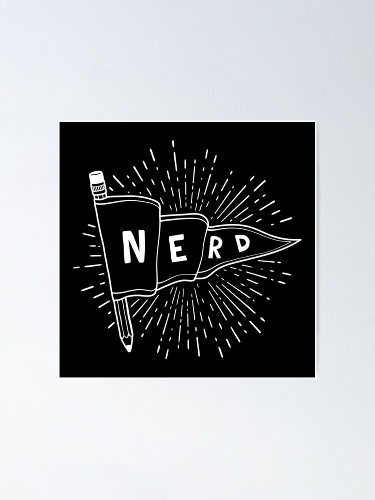 "Nerd and Proud - Pencil Flag Banner Pennant for artists, animators ...