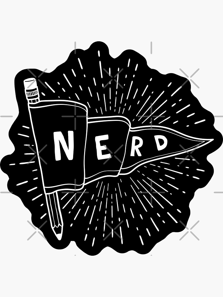 "Nerd and Proud - Pencil Flag Banner Pennant for artists, animators ...