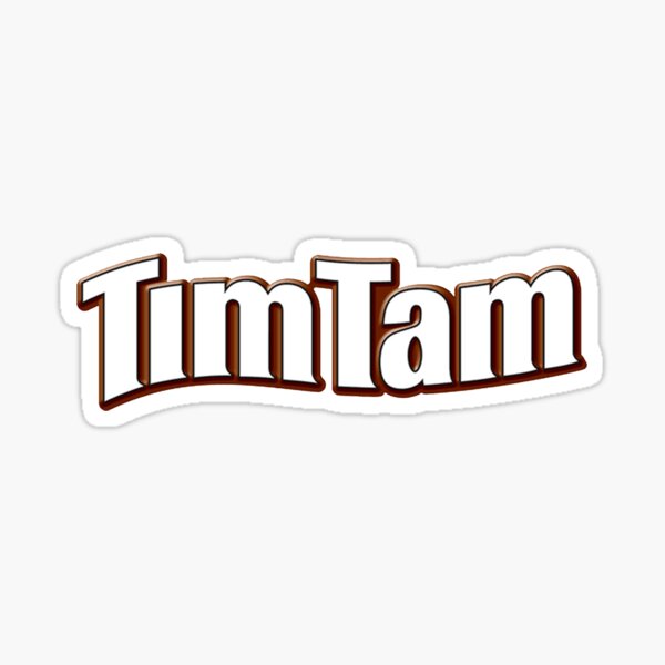 "Cool Timtam Logo Design" Sticker for Sale by sukmaa | Redbubble