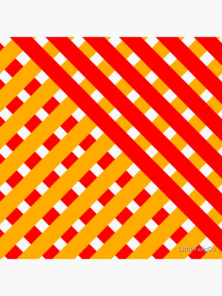 "Diagonal Orange and Red Stripe Design, " Sticker for Sale by ...