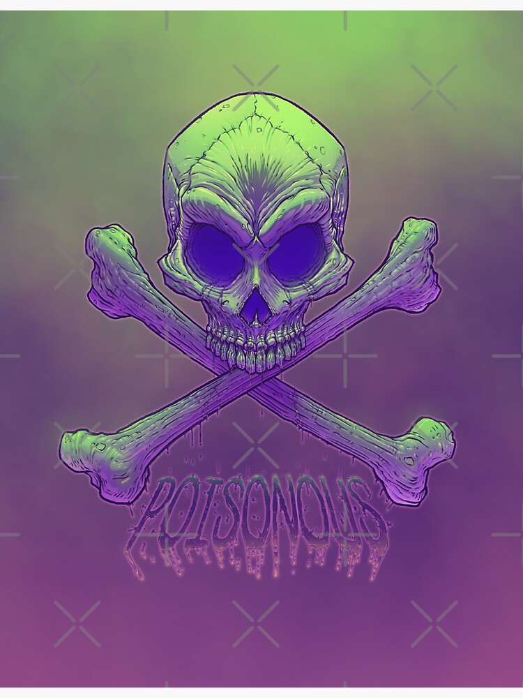 "Poisonous Skull" Sticker for Sale by hector2ortega | Redbubble