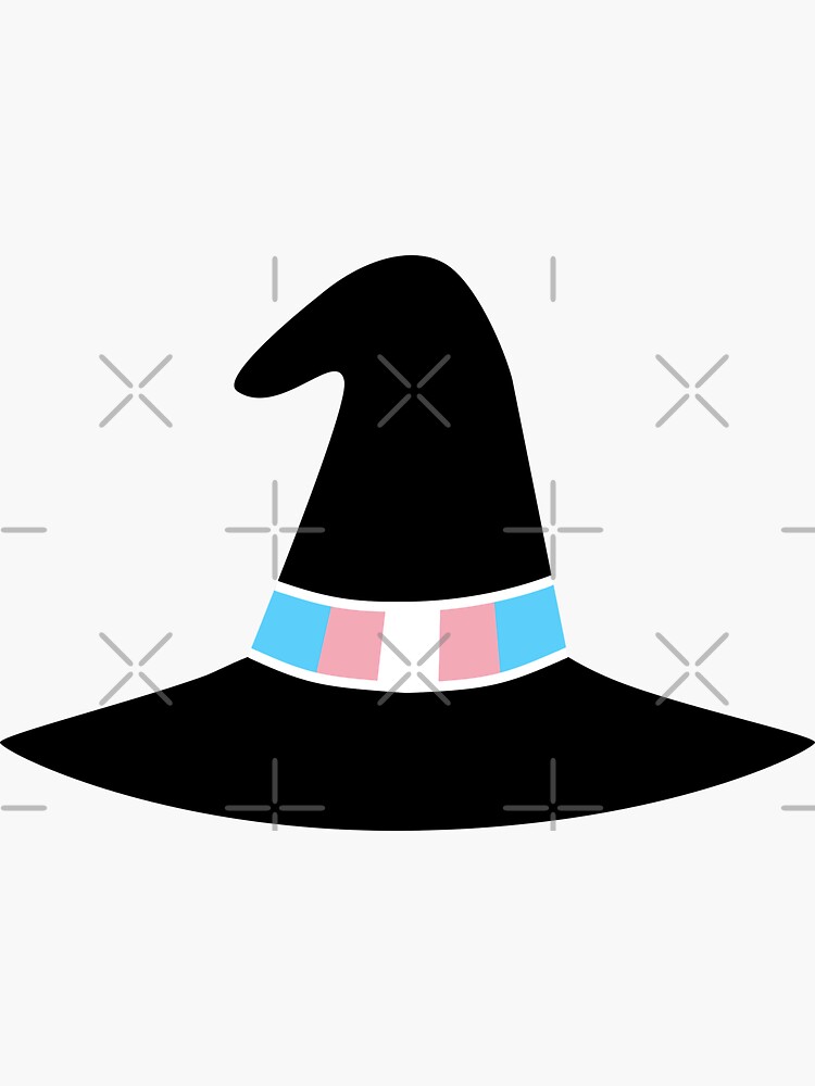 "Trans pride witch hat" Sticker for Sale by lunyssa | Redbubble