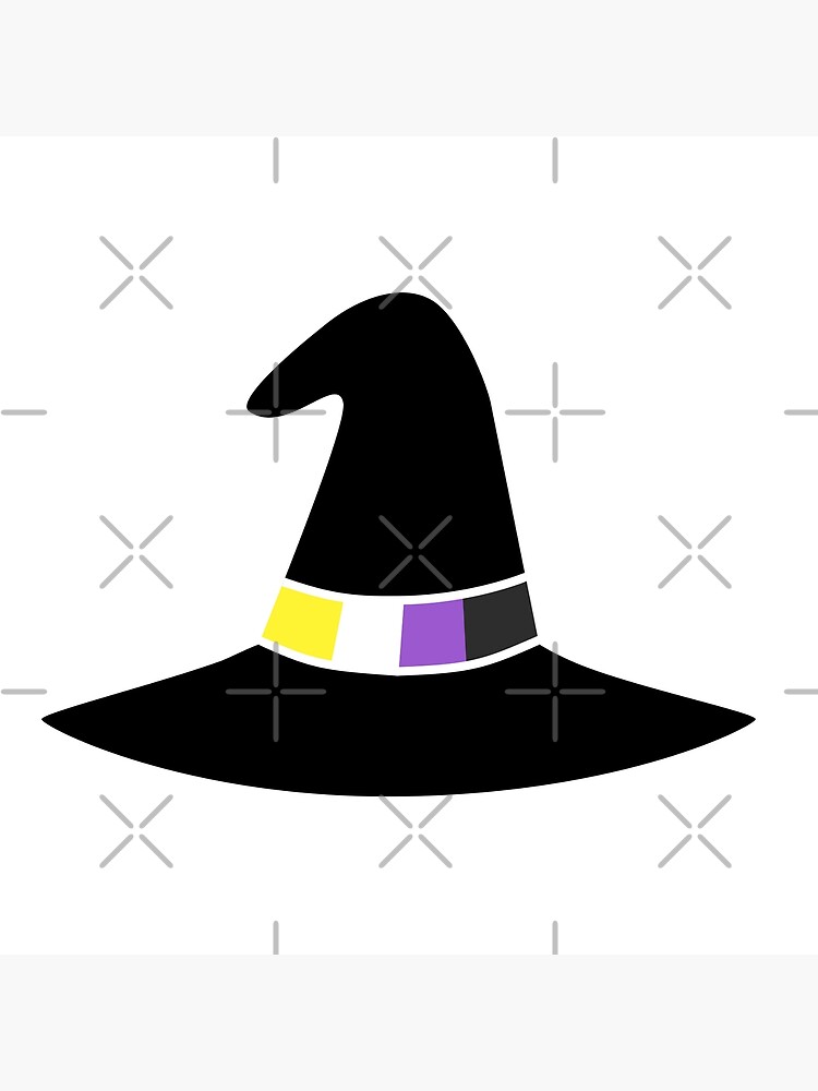 "Non binary pride witch hat" Poster for Sale by lunyssa | Redbubble