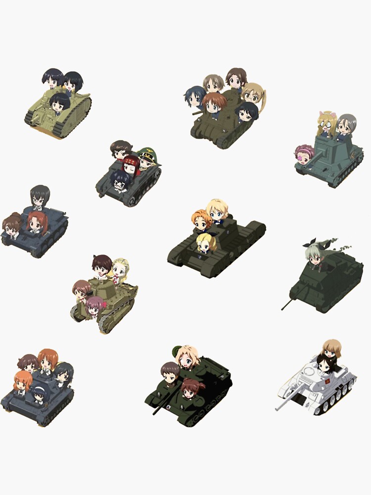 "girls und panzer " Sticker for Sale by AmyyyStudio | Redbubble