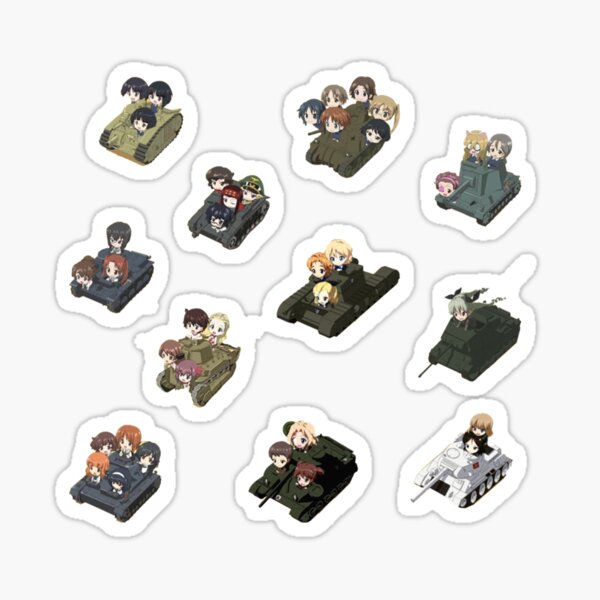 "girls und panzer " Sticker for Sale by AmyyyStudio | Redbubble