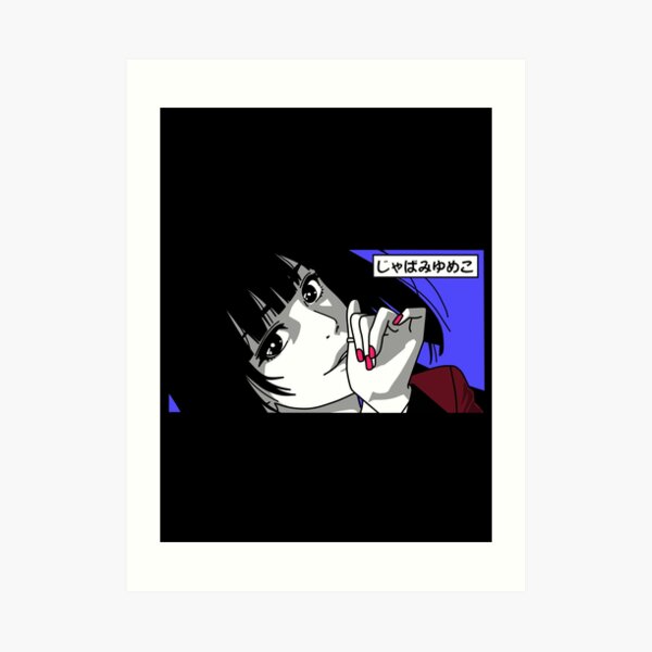 "beautiful women in anime with japanese text" Art Print for Sale by ...