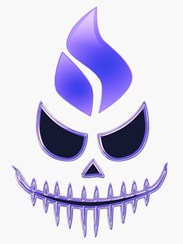 "Halloween Scary Skeleton face with Fire, Scary Face" Sticker for Sale ...