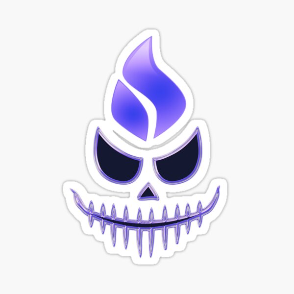 "Halloween Scary Skeleton face with Fire, Scary Face" Sticker for Sale ...