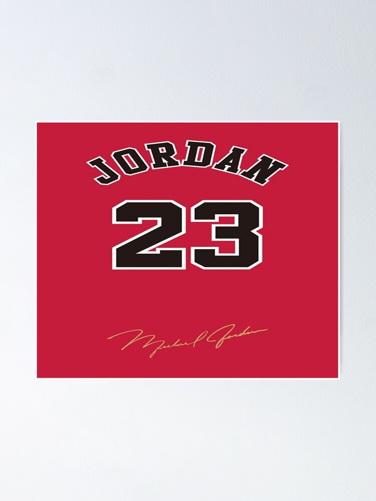 Póster «Michael Jordan con 23 Número ROJO» de melodie01 | Redbubble