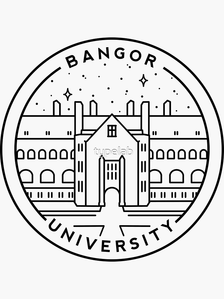 "Bangor University, North Wales Emblem - White" Sticker for Sale by ...