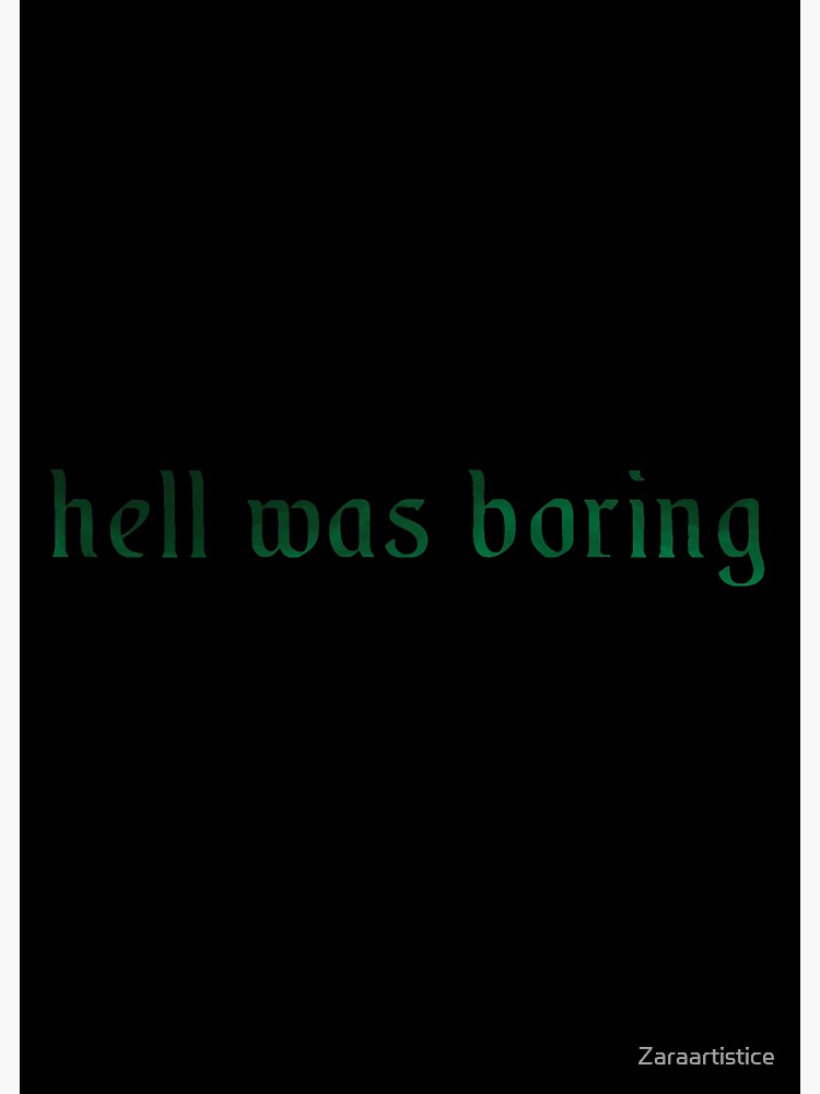 "Hell was boring a cool meme for Him/her" Sticker for Sale by ...