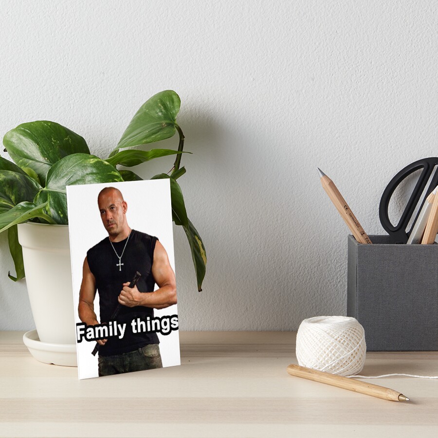 "Vin-diesel Family-Meme" Art Board Print for Sale by Sr-vinnce | Redbubble