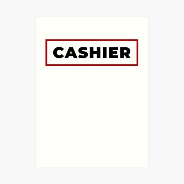 "Cashier with red frame" Art Print for Sale by SVPOD | Redbubble