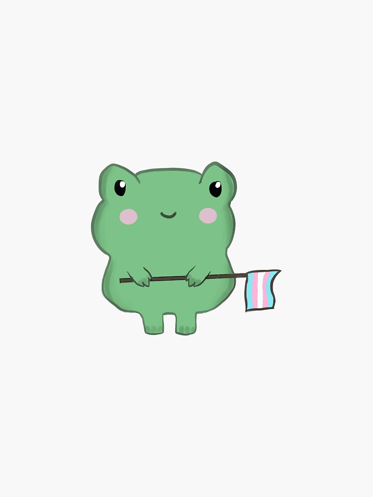 "Trans frog pride flag" Sticker for Sale by verypeachy0 | Redbubble