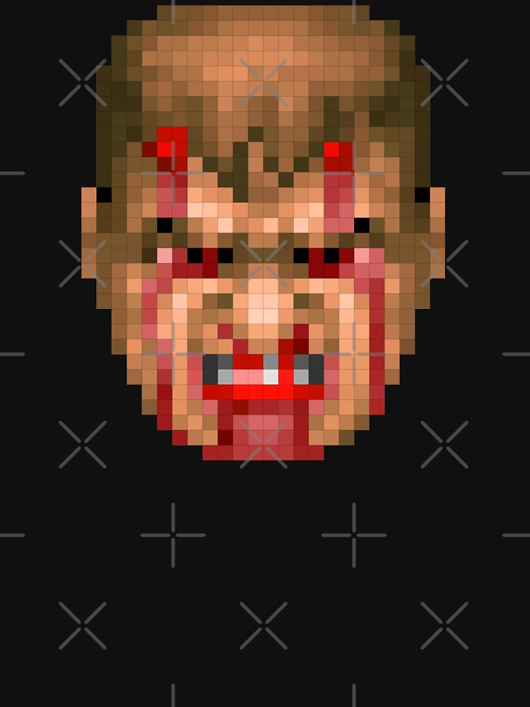 "DOOM HEALTH INDICATOR FACE.2" T-shirt by GlewPrint | Redbubble