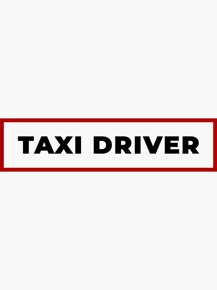 "Taxi driver with red frame" Sticker for Sale by SVPOD | Redbubble