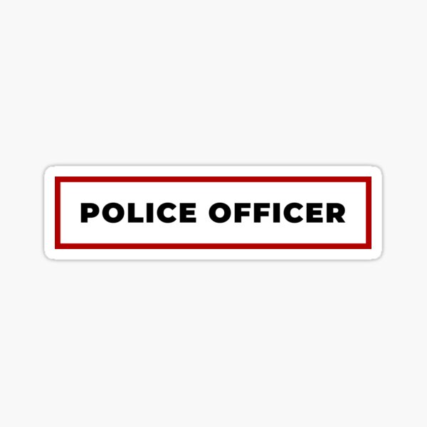 "Police Officer with red frame" Sticker for Sale by SVPOD | Redbubble