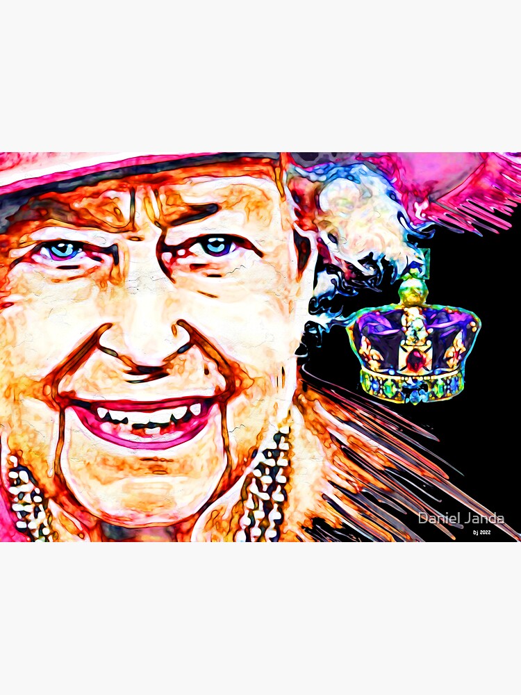 "Queen Elizabeth Colorful Portrait" Sticker for Sale by danieljanda ...