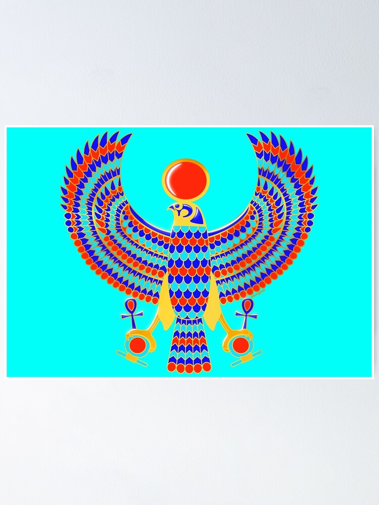 "Amon Ra falcon God ancient Egypt" Poster for Sale by Hungold | Redbubble