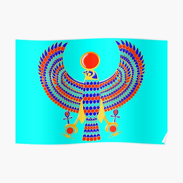 "Amon Ra falcon God ancient Egypt" Poster for Sale by Hungold | Redbubble