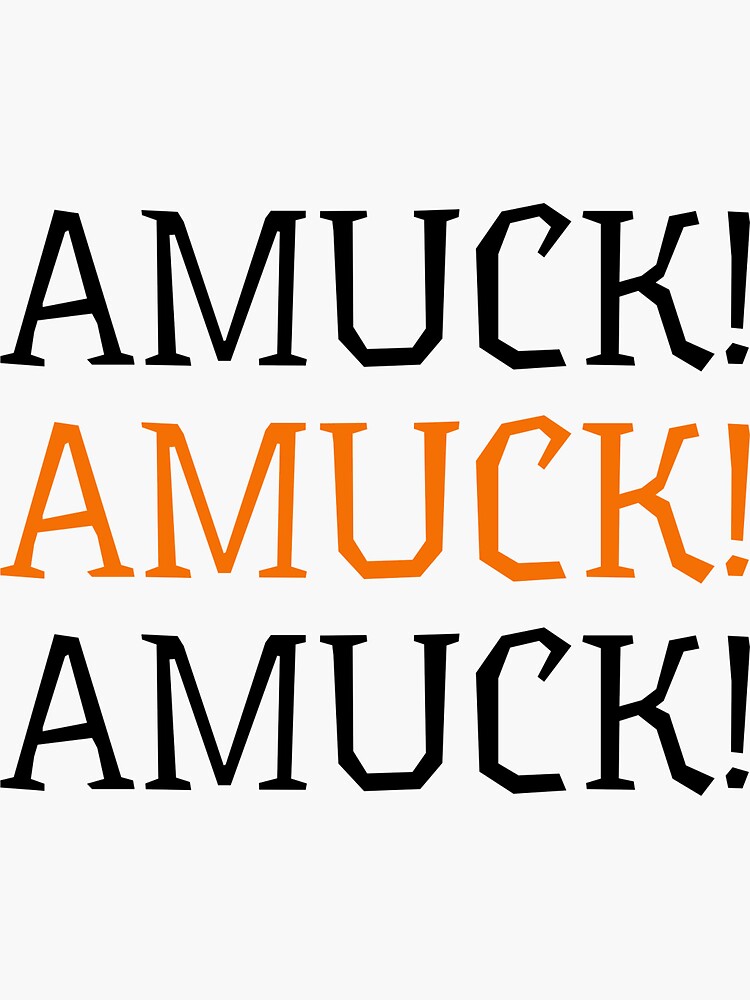 "AMUCK! Hocus Pocus Design" Sticker for Sale by Paraphased | Redbubble