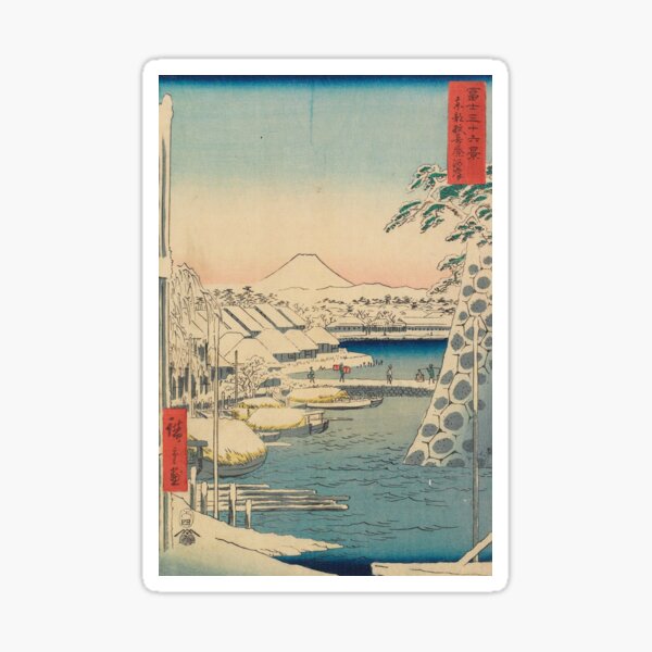 "Riverbank at Sukiya in the Eastern Capital." Sticker for Sale by EE-T ...