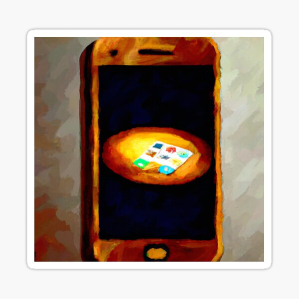 "iPhone - Leonardo da Vinci Style" Sticker for Sale by brushstrokeAI ...