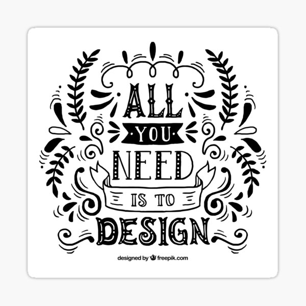 "all you need" Sticker for Sale by Baladesi | Redbubble