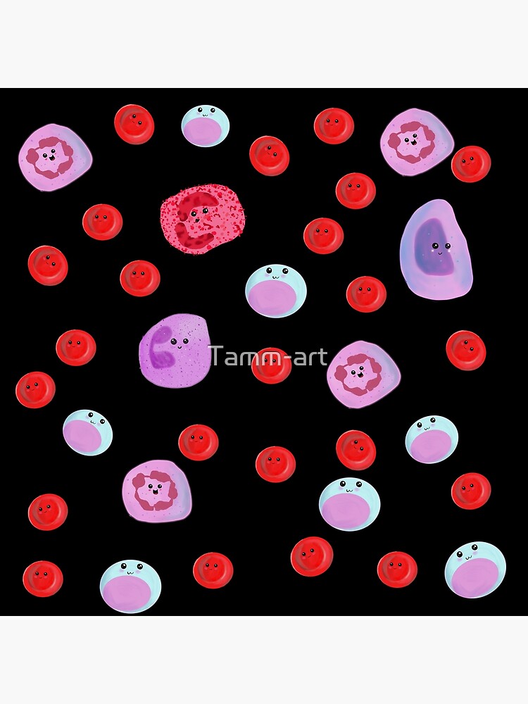 "Cute blood cells " Poster for Sale by Tamm-art | Redbubble