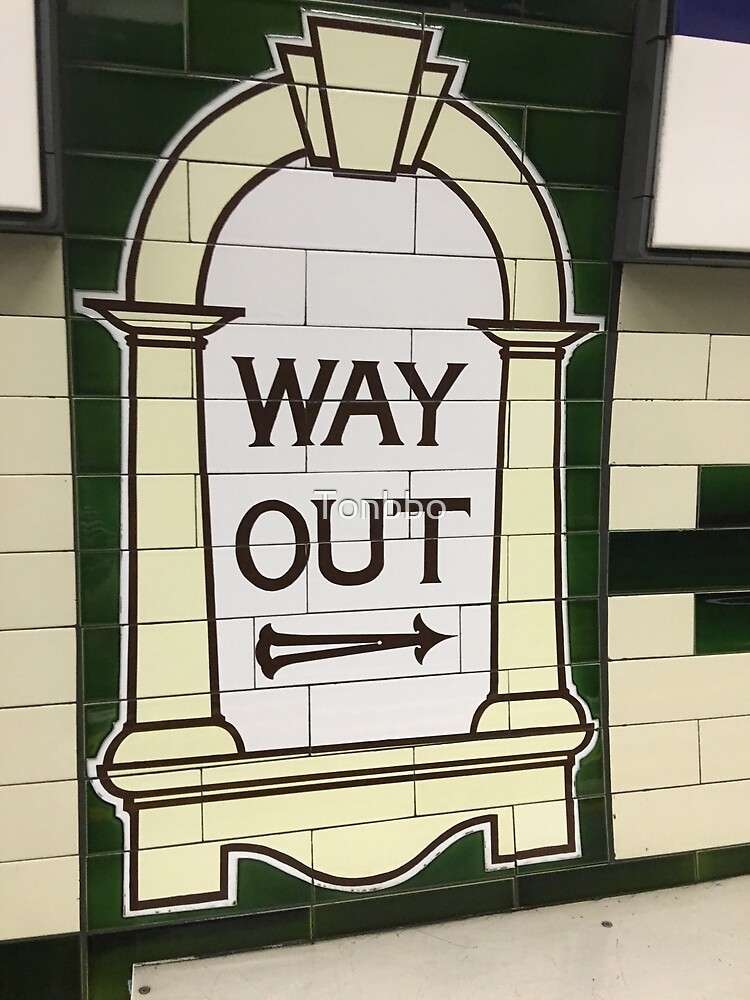 "Way Out Sign (London Underground)" Art Print by Tonbbo | Redbubble