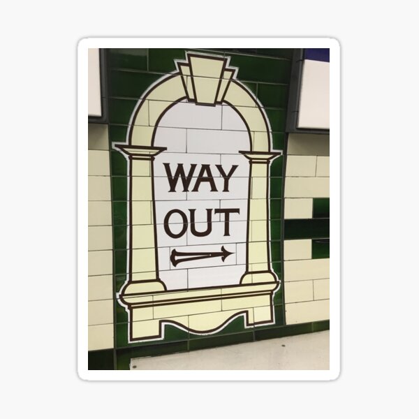 "Way Out Sign (London Underground)" Sticker for Sale by Tonbbo | Redbubble