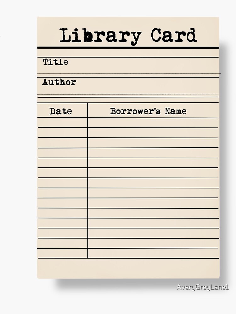 "Library Card" Sticker for Sale by AveryGreyLane1 | Redbubble