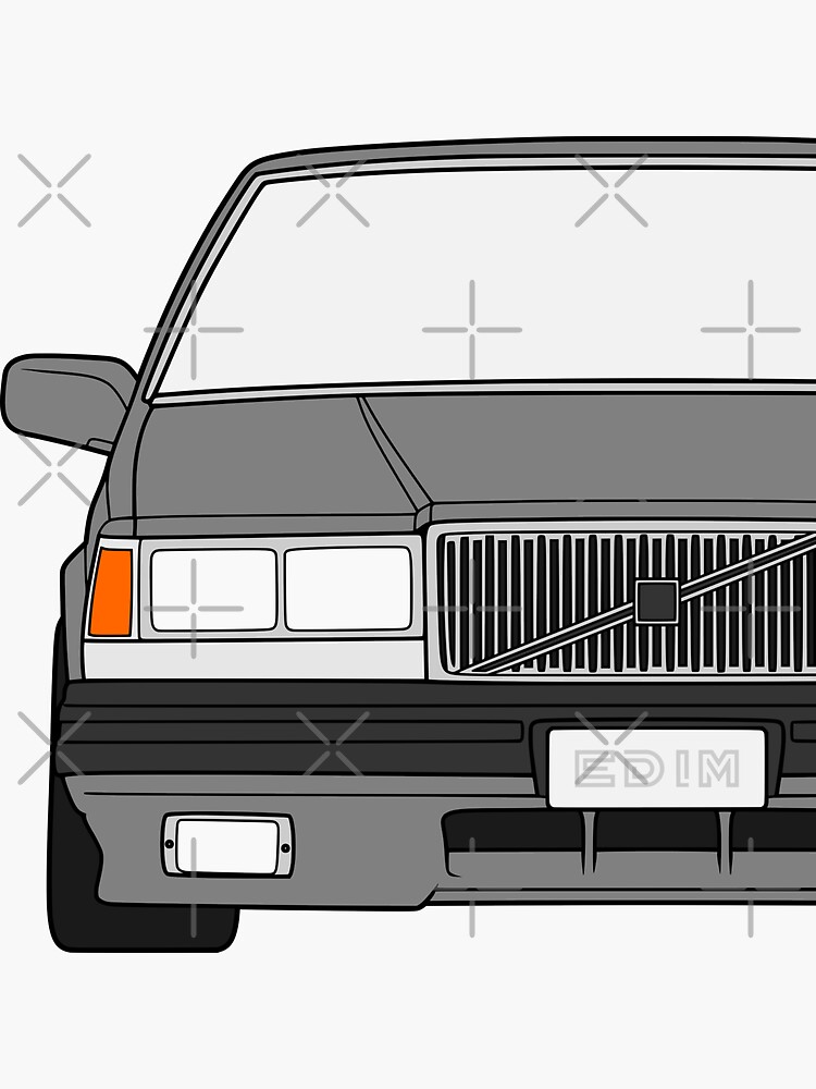 "Volvo 740 760 Turbo USA waterfall grey color" Sticker for Sale by ...