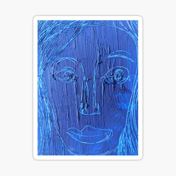 "Martha 001, Face Portrait Painting" Sticker for Sale by fineartbyahmad ...