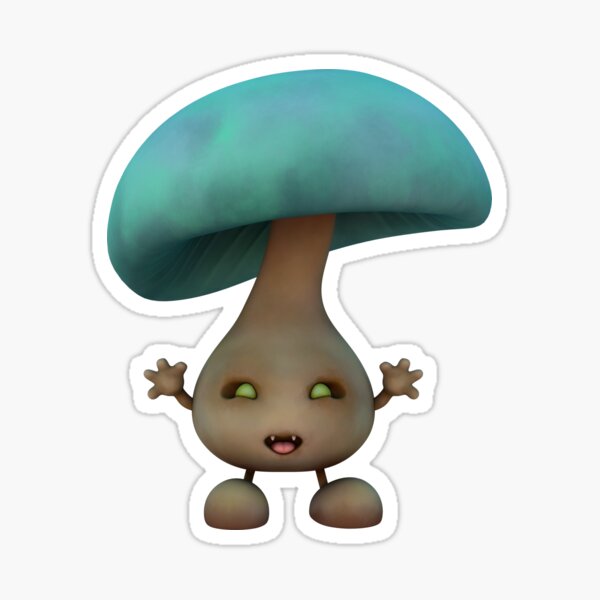 "The Cute Little Mushroom Monster" Sticker for Sale by ralmat-figments ...