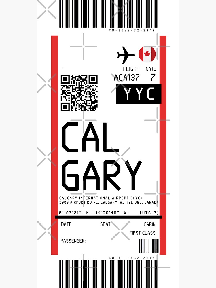 "Calgary International Airport (YYC) Boarding Pass rickrolled" Sticker ...