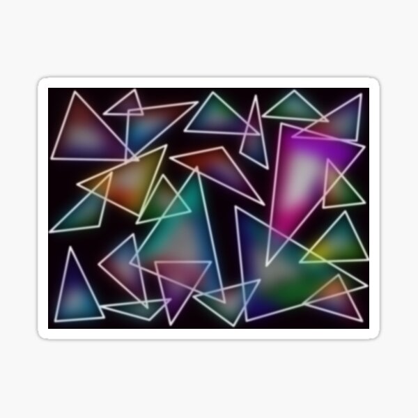 "Triangle party" Sticker for Sale by evebane5 | Redbubble