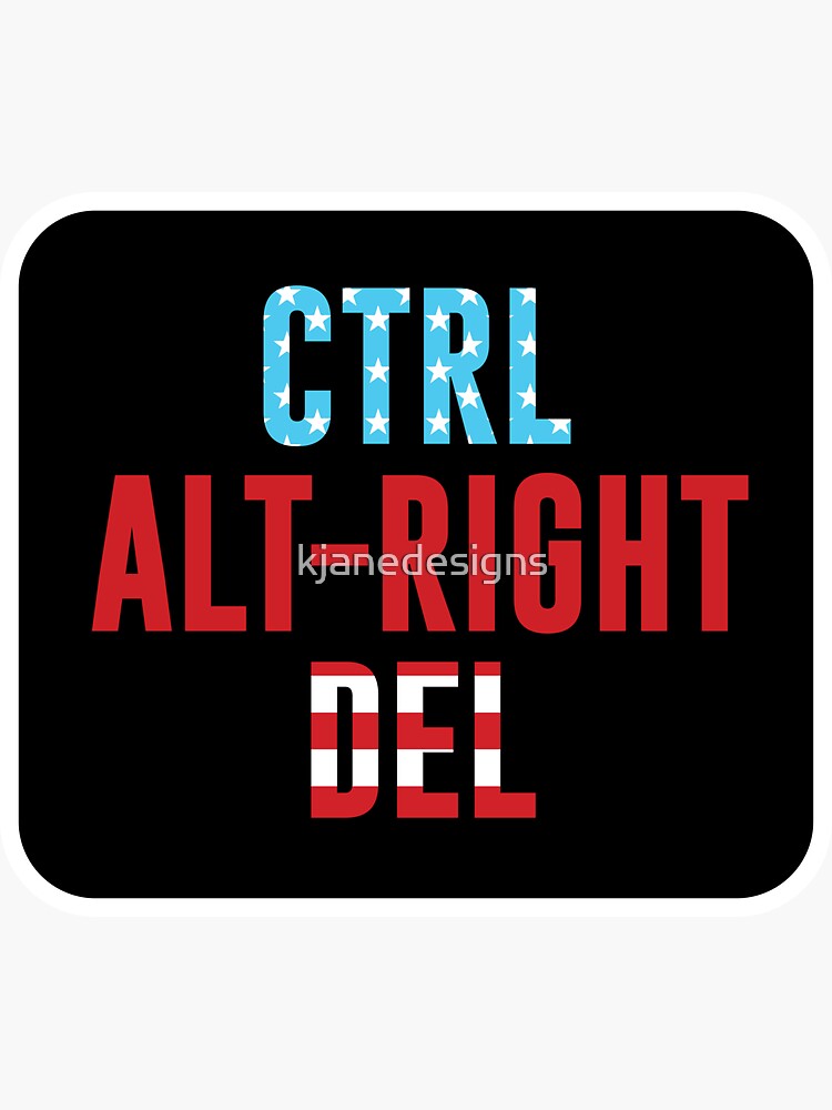 "CTRL ALT-RIGHT DEL" Sticker for Sale by kjanedesigns | Redbubble